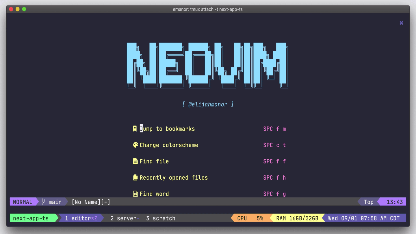 Neovim and Tmux for JavaScript Development