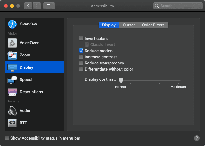 Use the `prefers-reduced-motion` media query to toggle CSS and JavaScript animations