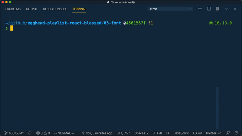 Change Text Font with `figlet` inside a `react-blessed` Application