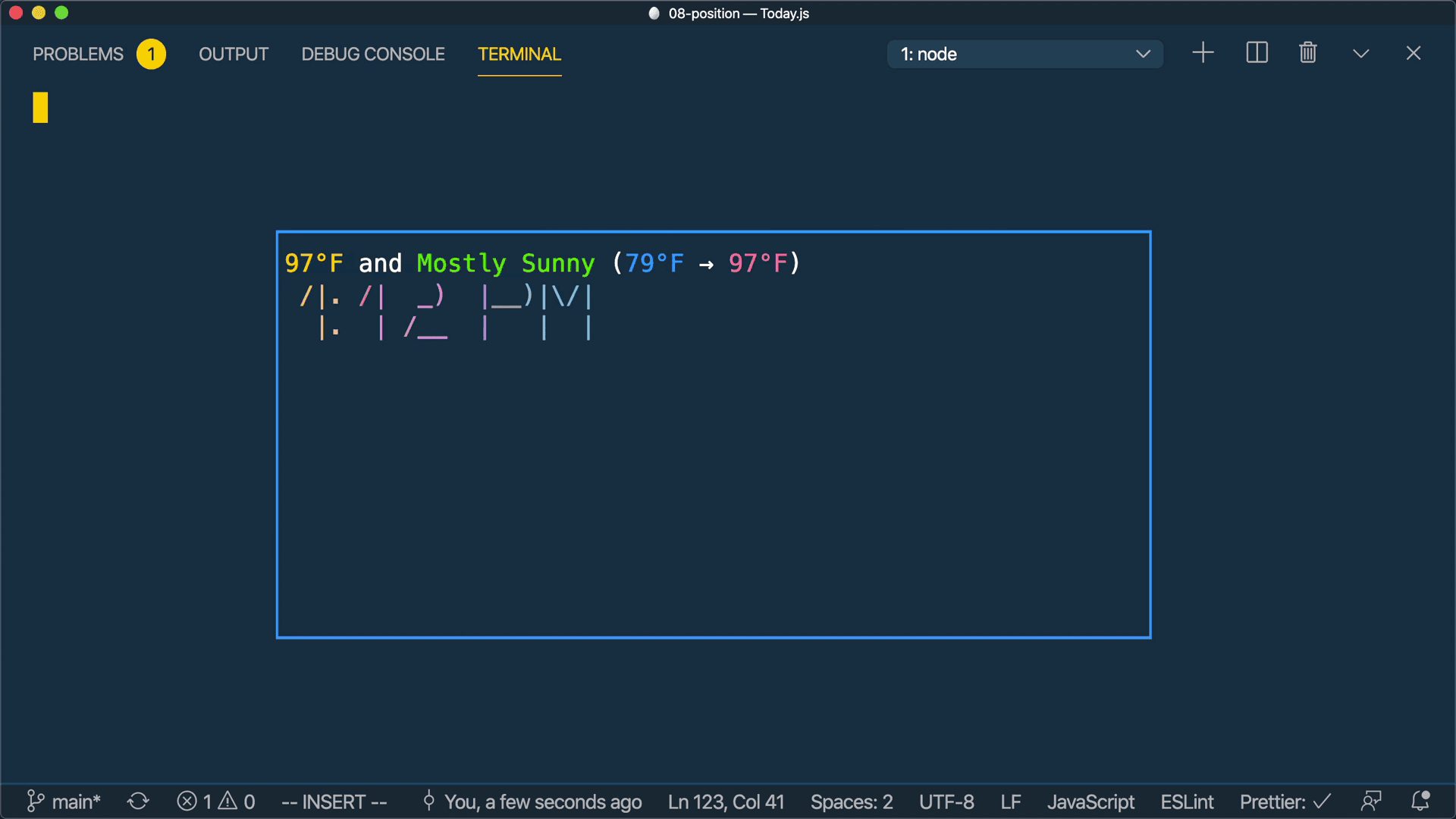 Position and Align Text inside a react-blessed Element