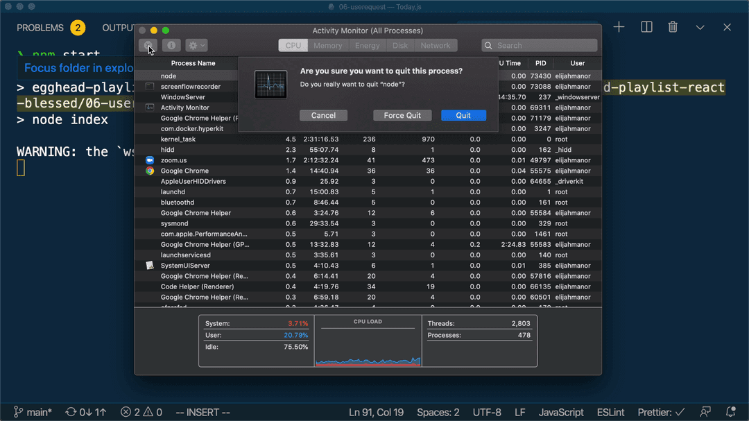 Extract a custom `useRequest` hook to simplify fetching data in a ...