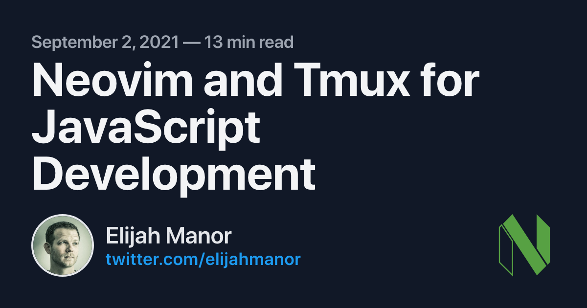 Neovim And Tmux For Javascript Development
